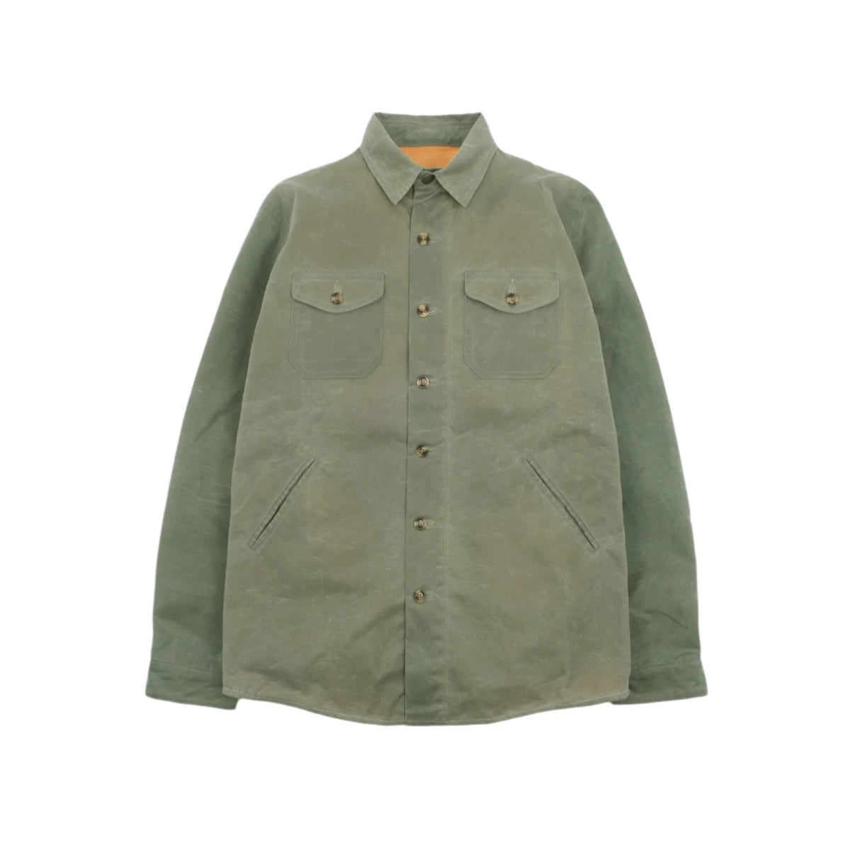 Crissman Overshirt Everwax Light Moss — Brooklyn Clothing
