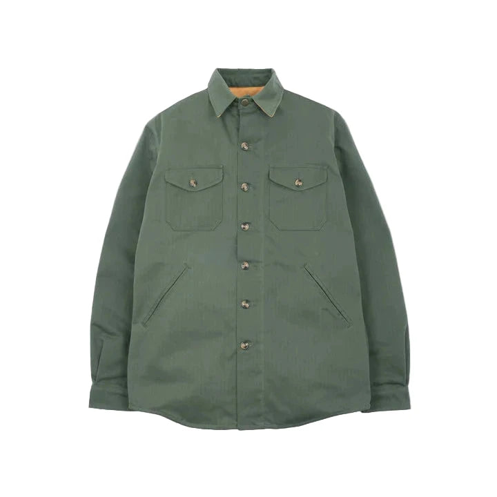 Crissman Overshirt Dry Wax Cotton Spruce — Brooklyn Clothing