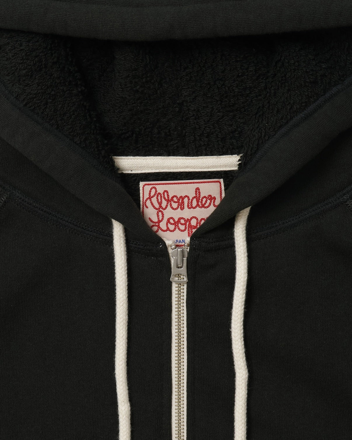 Zip Hoodie - Super Looper French Terry - Black — Brooklyn Clothing